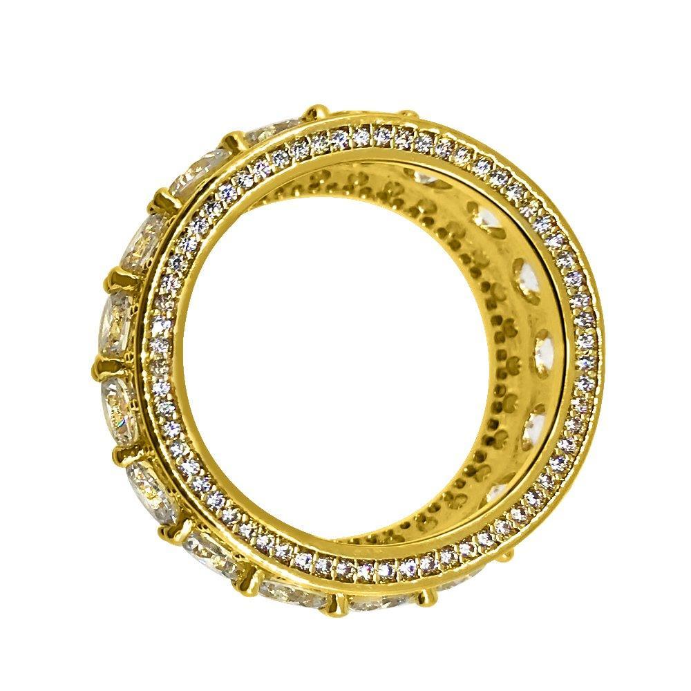 Bling Bling Royal 360 Eternity Band Gold CZ Ring - Walmart.com