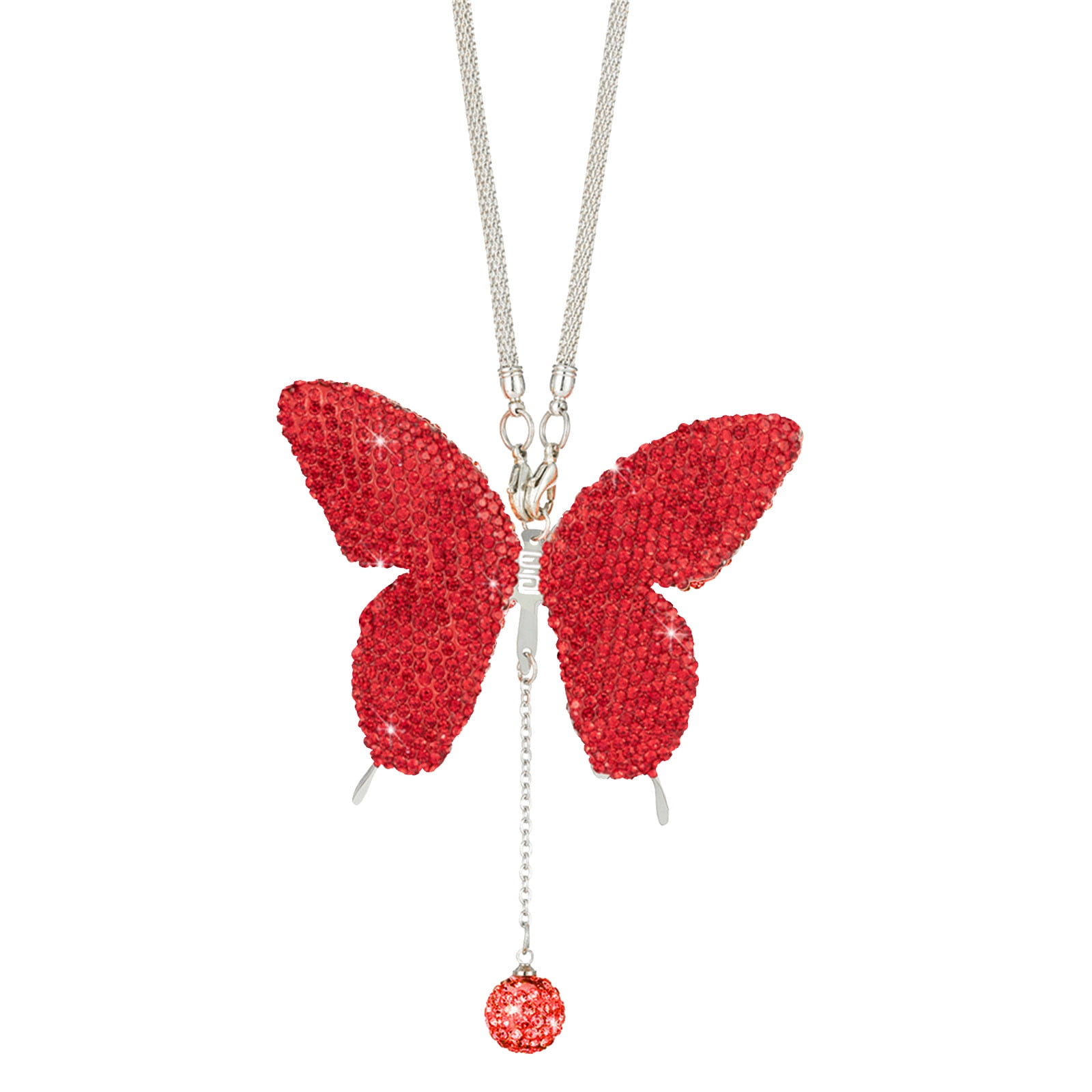 Bling Butterfly Diamond Car Accessories for Women,Crystal Car Rear View ...