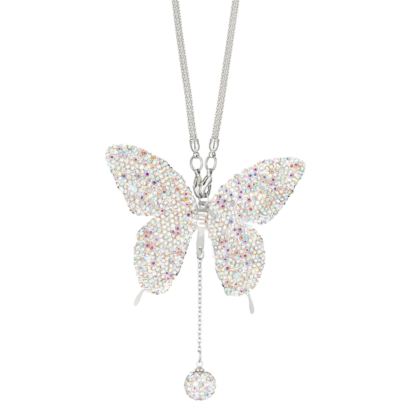Bling Butterfly Diamond Car Accessories for Women,Crystal Car Rear View ...