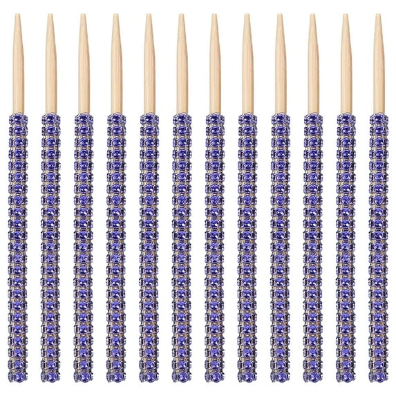 Bling Cake Pop Sticks,12 Pieces Glitter Rhinestone Wooden Pointed ...