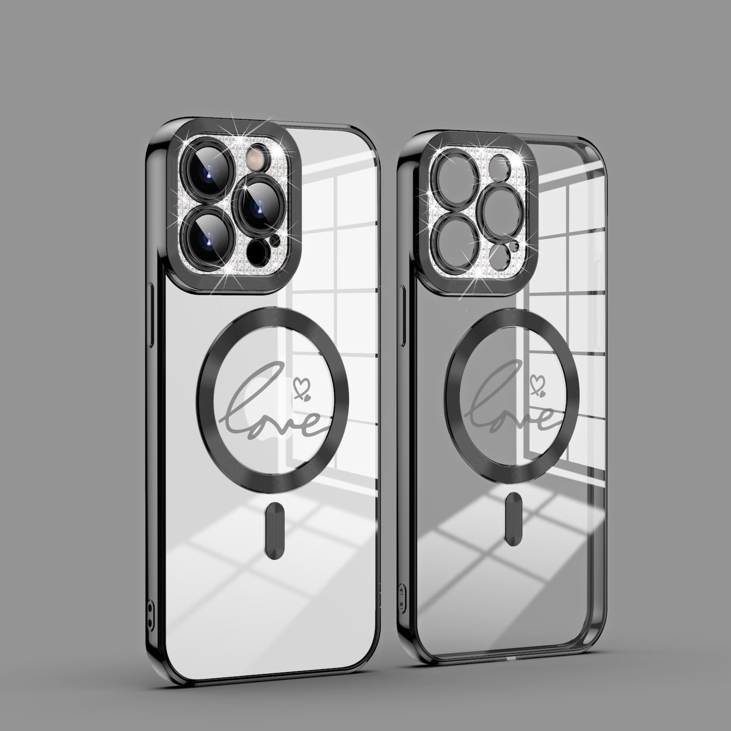 [Bling Camera Bracket Design]Magnetic for iPhone 15 Pro Case ...
