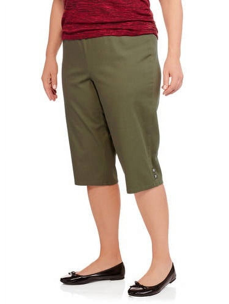 Jms Bling Capri Pants Plus Size Casual Camouflage Green 3X - Walmart.com