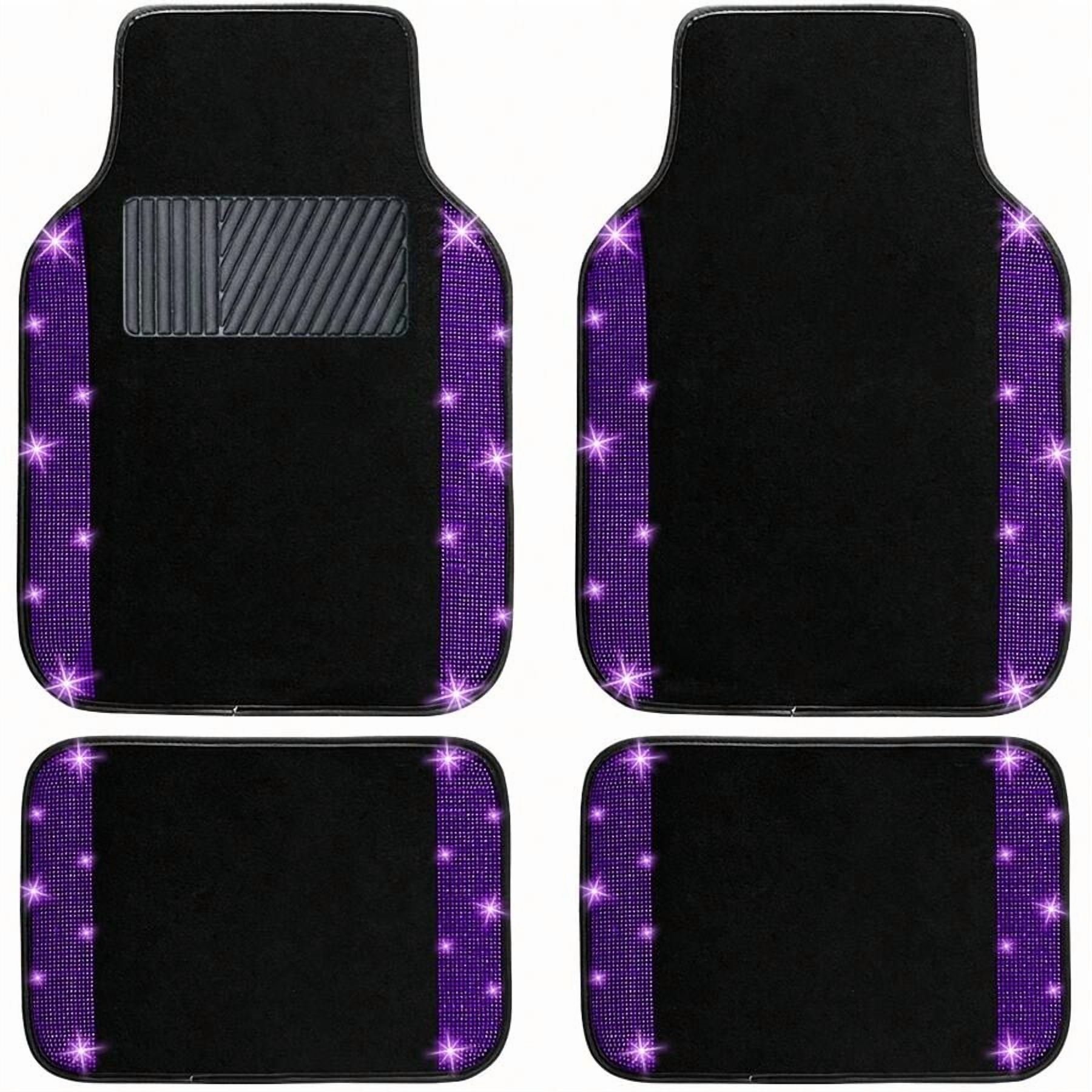 Bling Car Floor Mats Full Set, Universal Fit Most Cars,SUV, Trucks, 4 ...