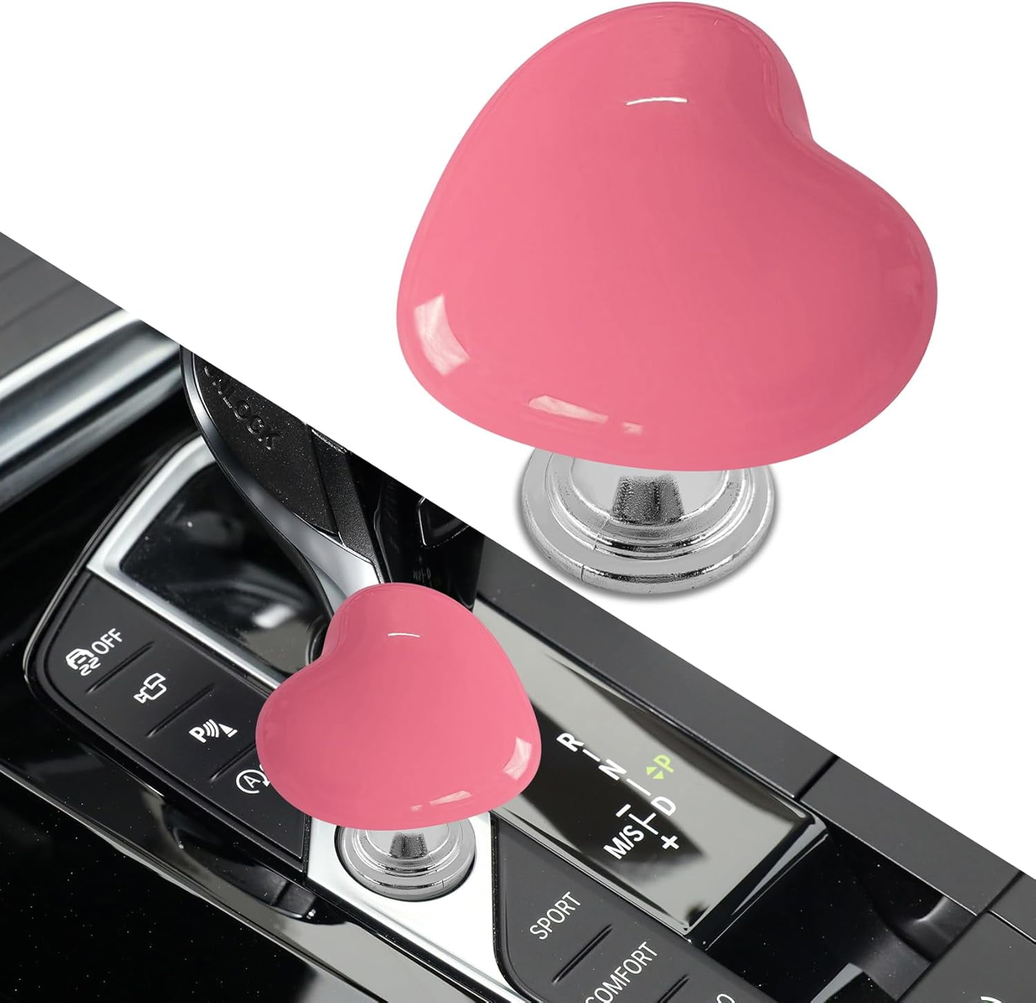 Bling Car One-Touch Start Button, Push Start Button Cover, Heart-Shaped ...