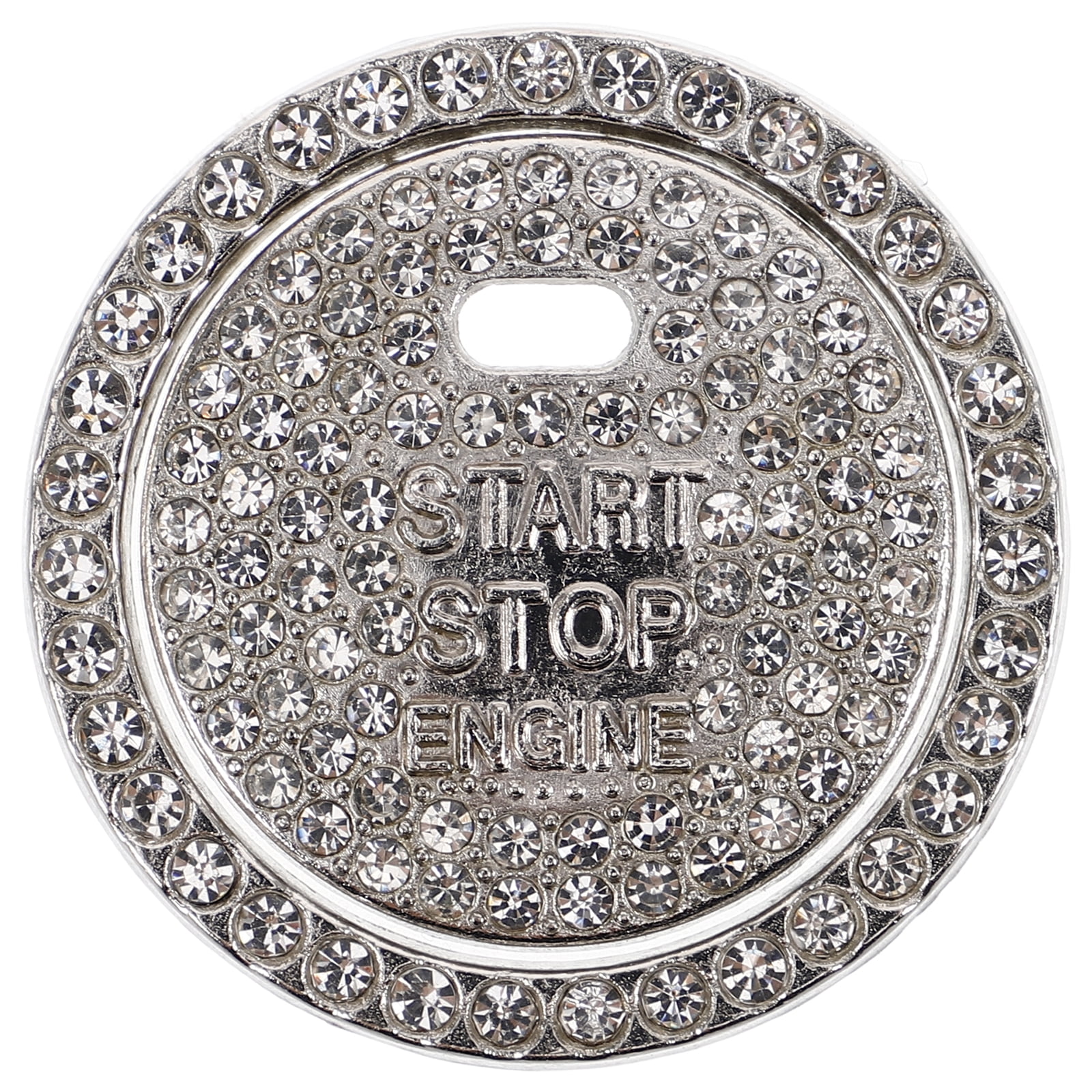 Bling Car Push Start Button Cover Sparkling Rhinestones Fully Button ...