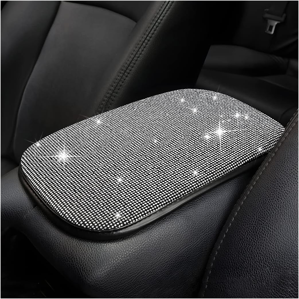 Bling Center Console Cover, Crystal Soft Arm Rest Protective Cushion ...