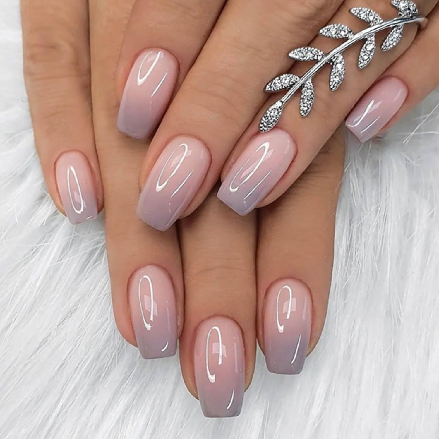 Bling Coffin Press on Nails Fake Nails Tips Full Cover Medium False ...