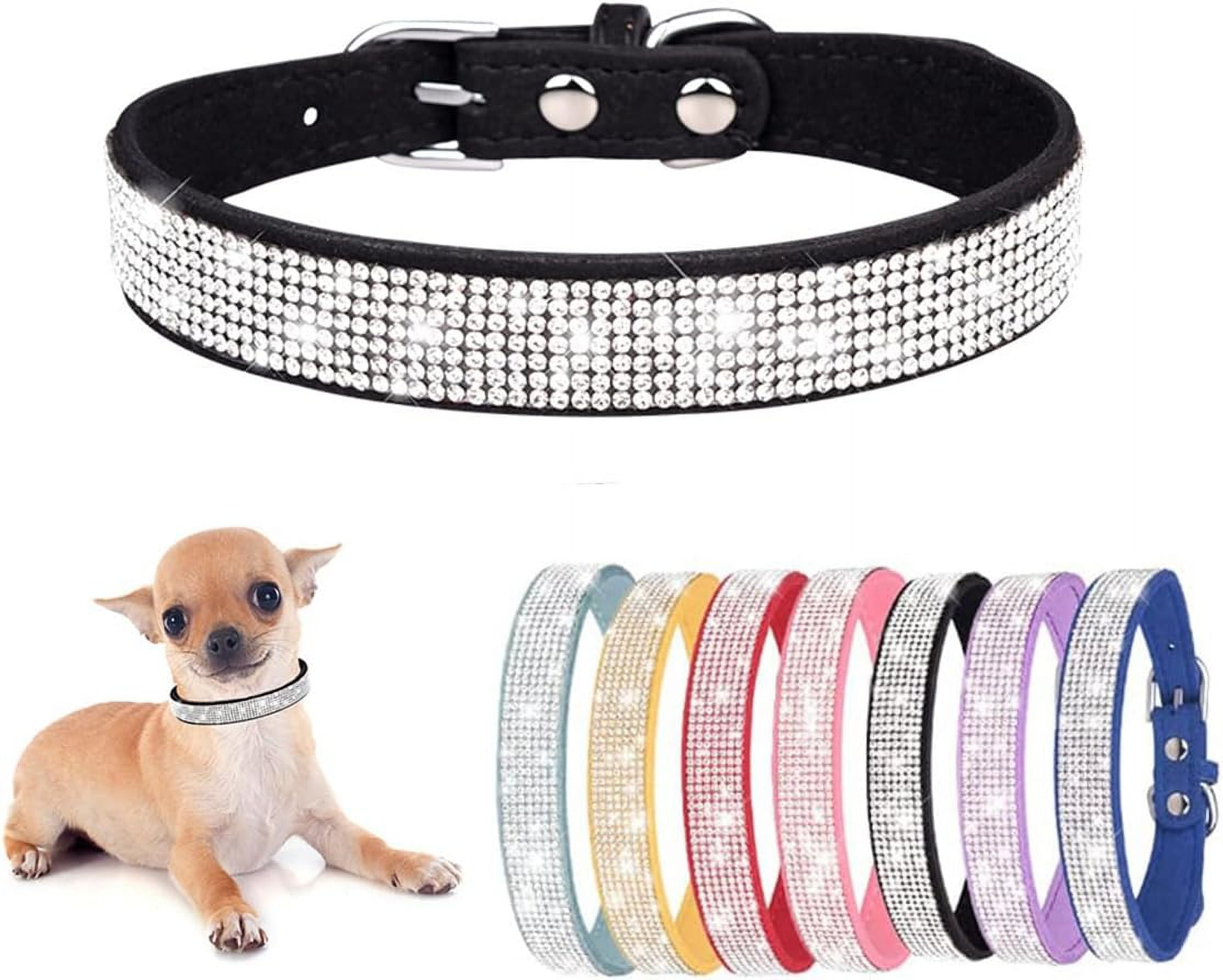 Bling Collar for Small Medium Dogs, Cute Rhinestone Dazzling Sparkling ...