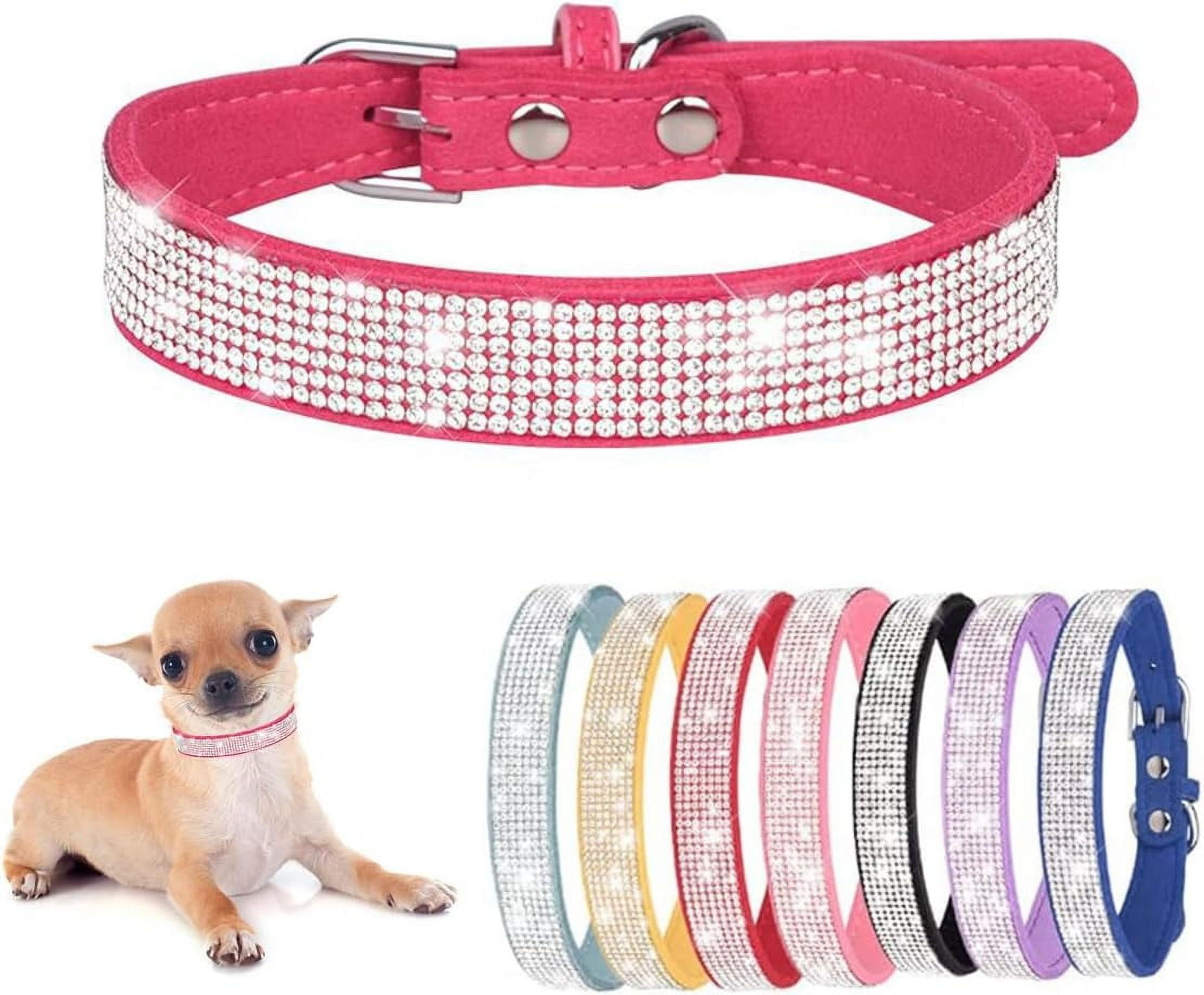 Bling Collar for Small Medium Dogs, Cute Rhinestone Dazzling Sparkling ...