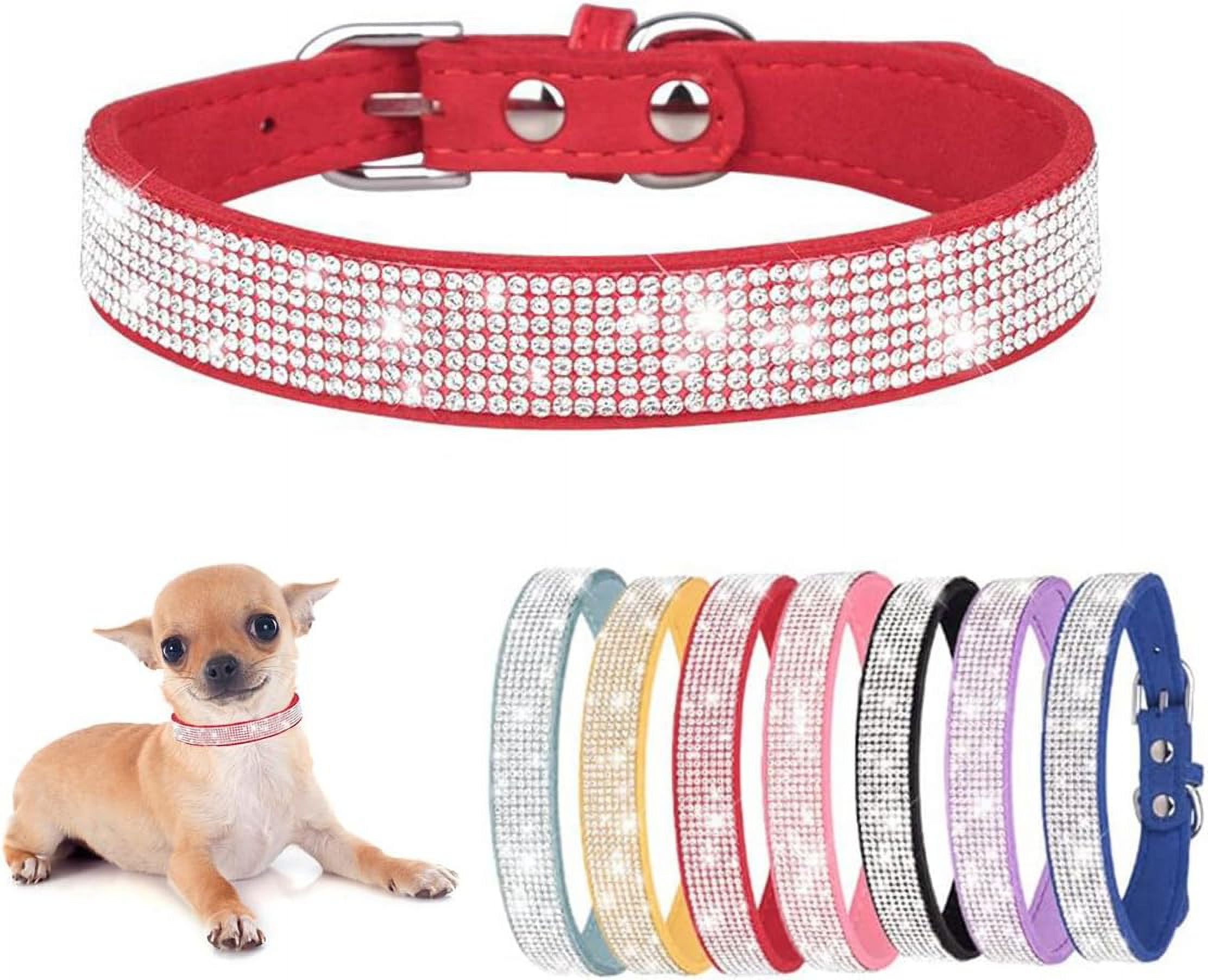 Bling Collar for Small Medium Dogs, Cute Rhinestone Dazzling Sparkling ...