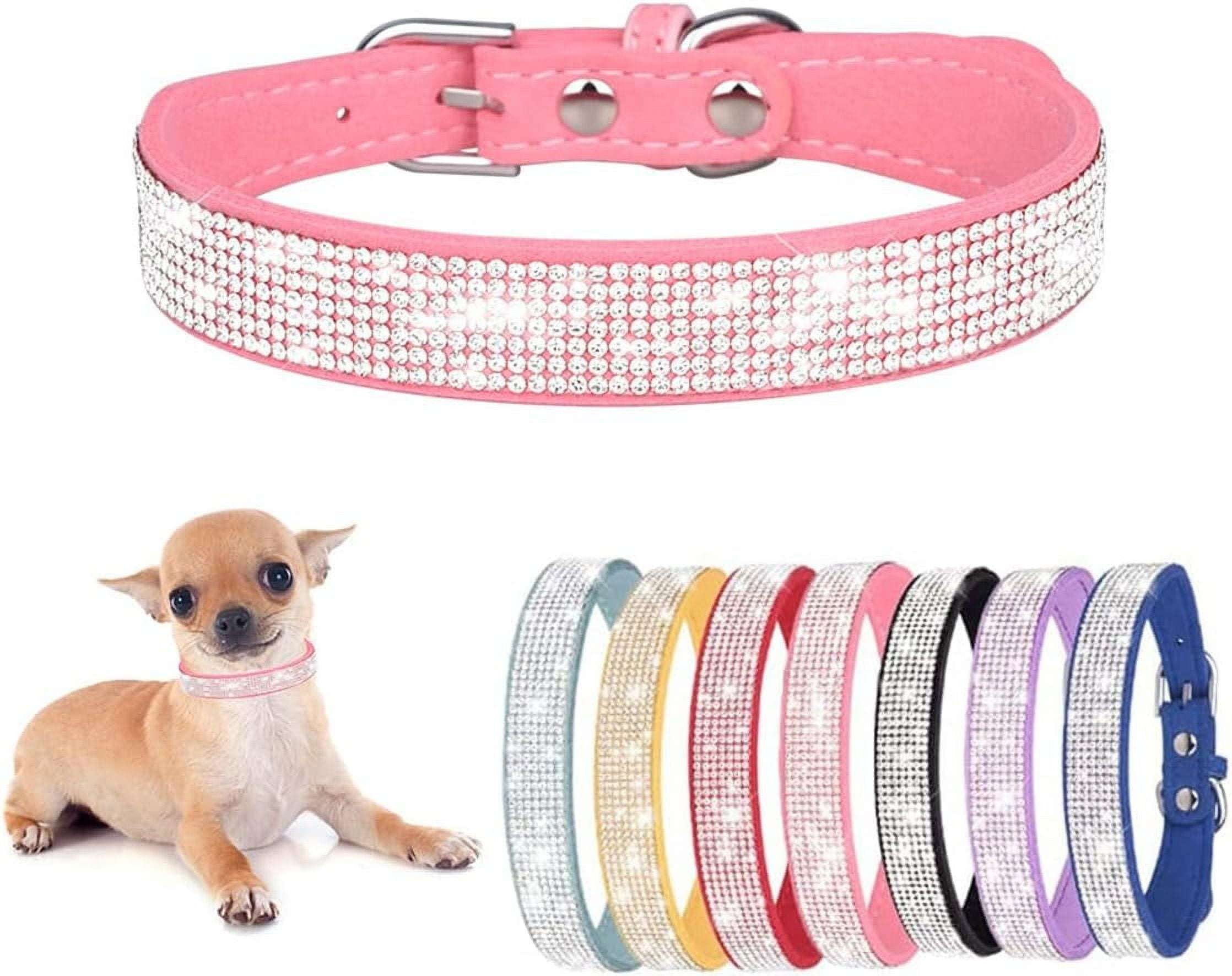 Bling Collar for Small Medium Dogs, Cute Rhinestone Dazzling Sparkling ...
