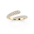 Bling Craft 1/2 Carat Round Moissanite Open Wedding Bands Ring for ...