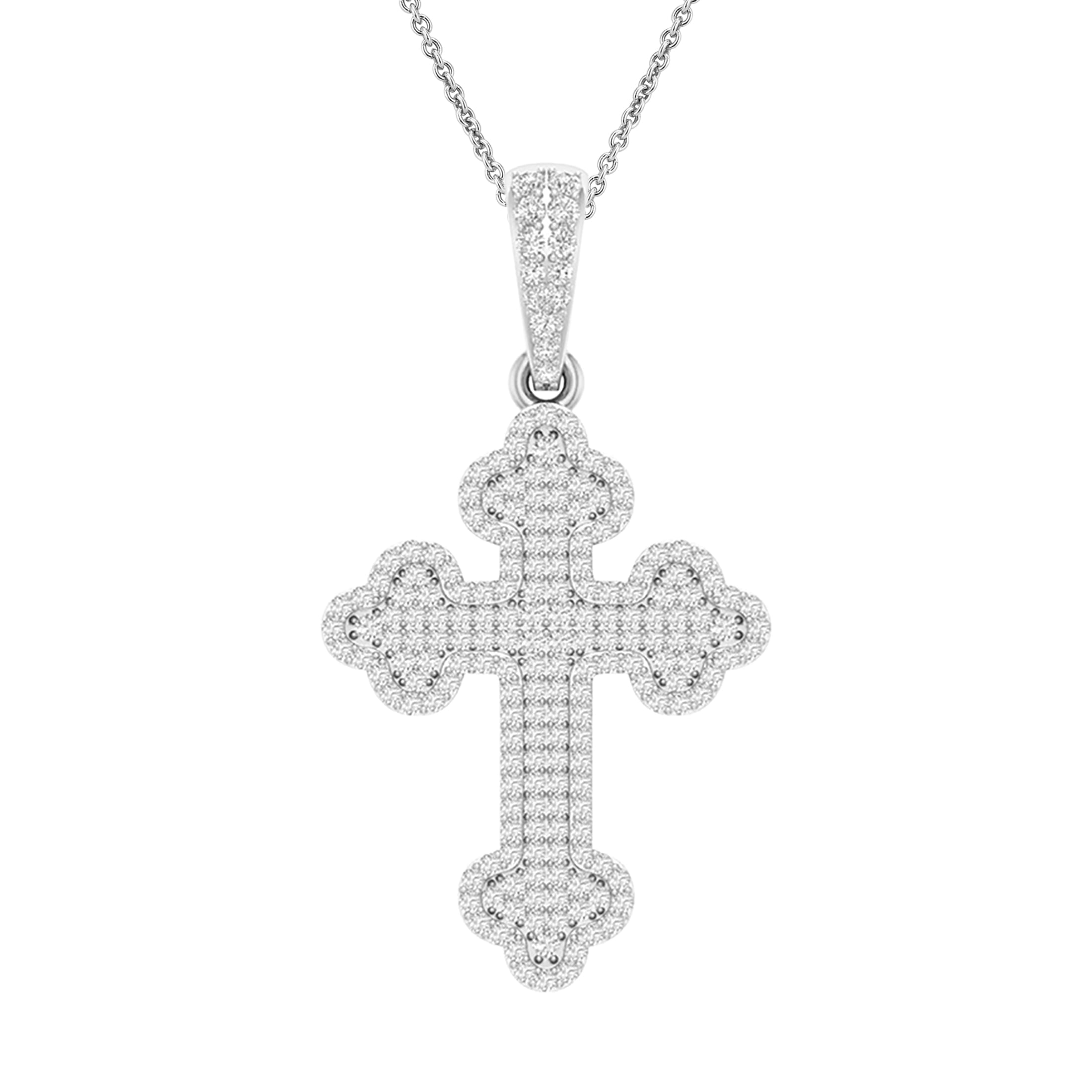 Bling Craft 1.37 ct Round Moissanite Iced Out Hip Hop Cross Pendant for ...