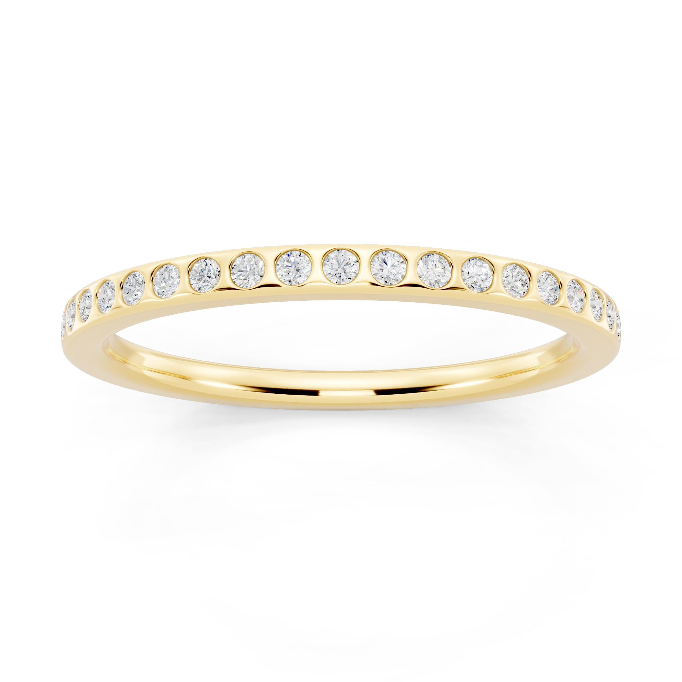 Bling Craft 1/4 Carat Round Moissanite Wedding Bands Ring for Women in ...