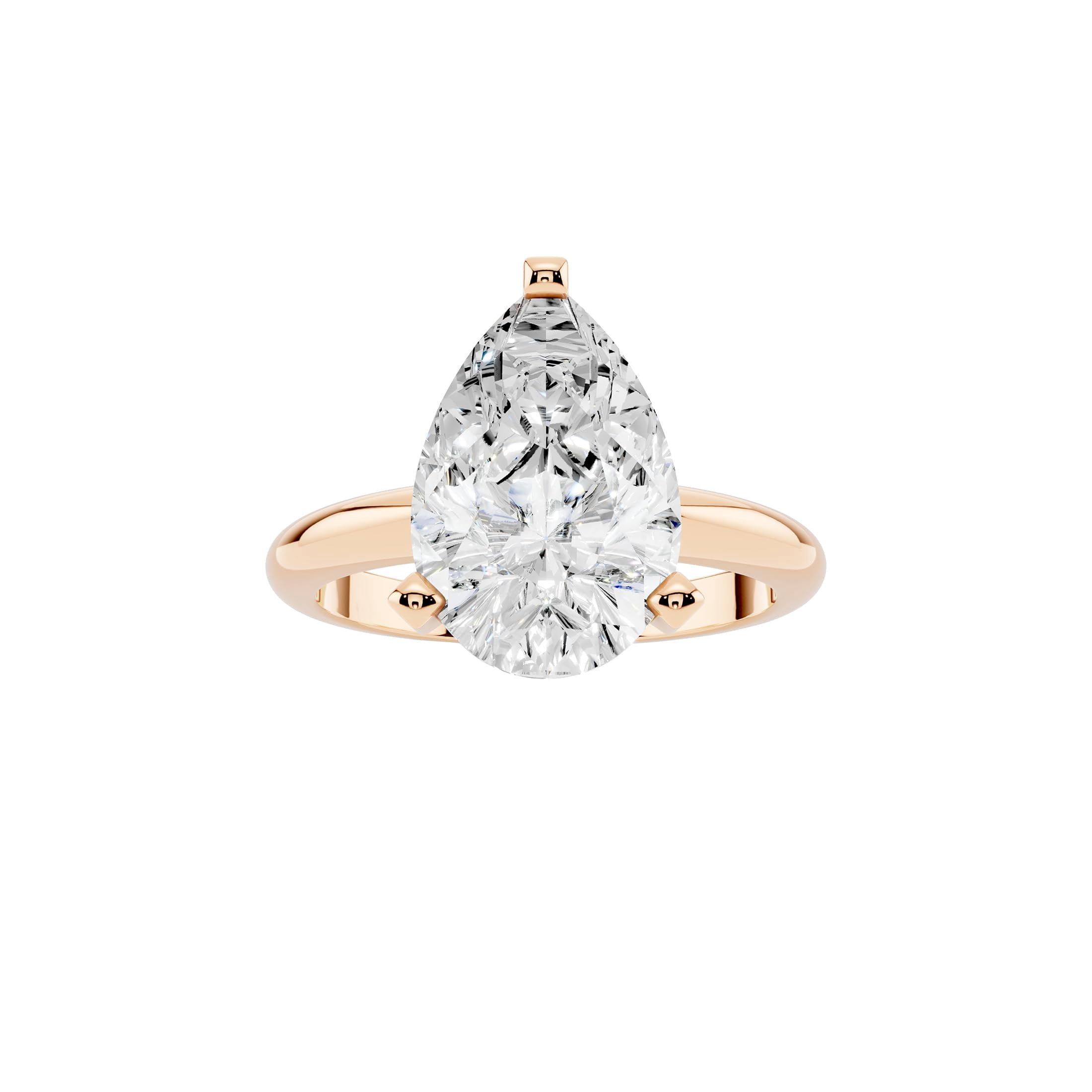 Bling Craft 14K Rose Gold Plated 925 Sterling Silver Wedding Engagement ...