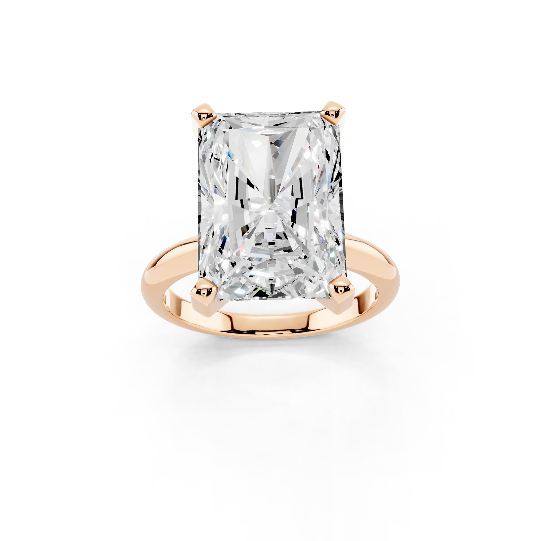 Bling Craft 14K Rose Gold Plated Engagement Rings 7 CT 13.5x9.5MM ...