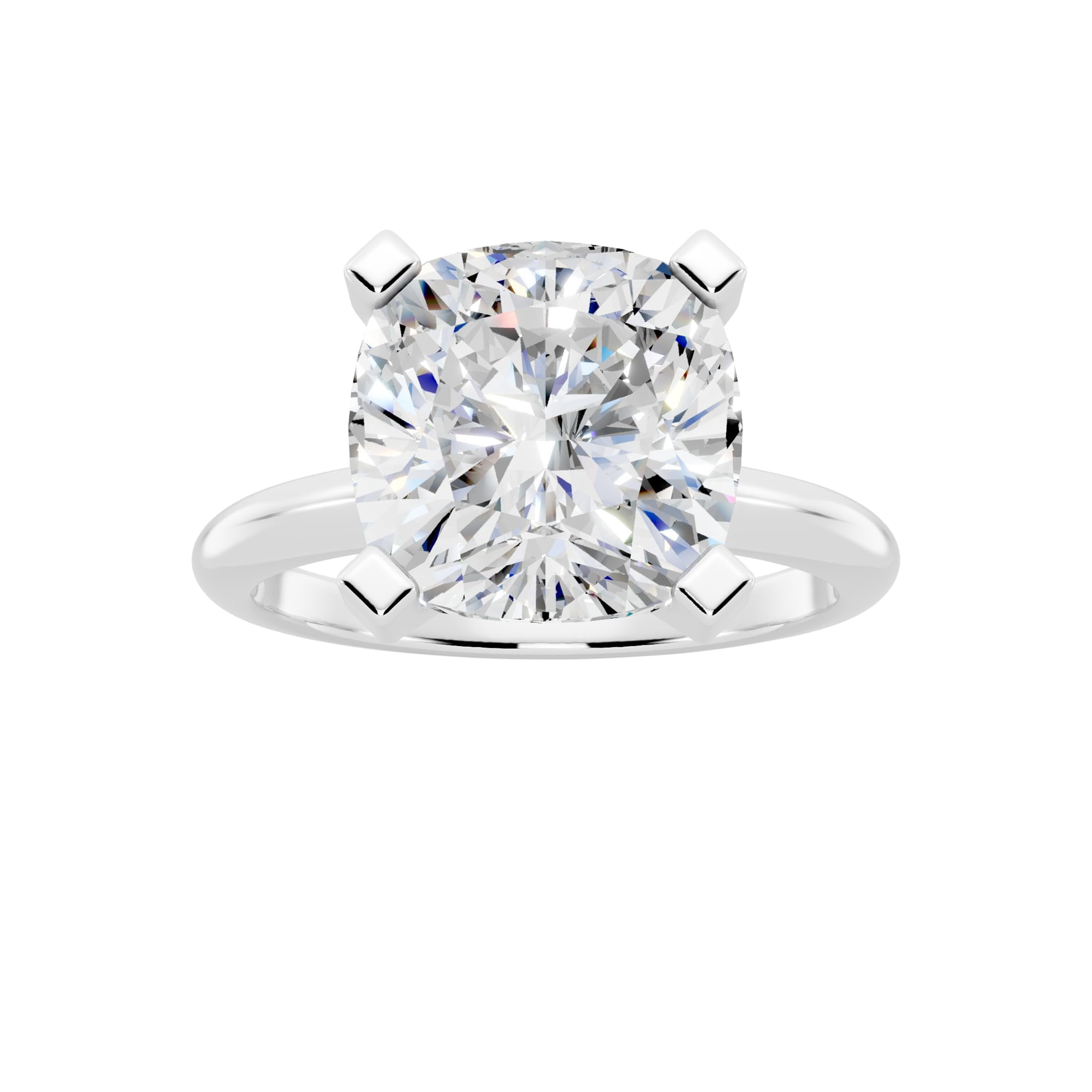 Bling Craft 14K White Gold Plated 925 Sterling Silver 4 Carat 9MM ...
