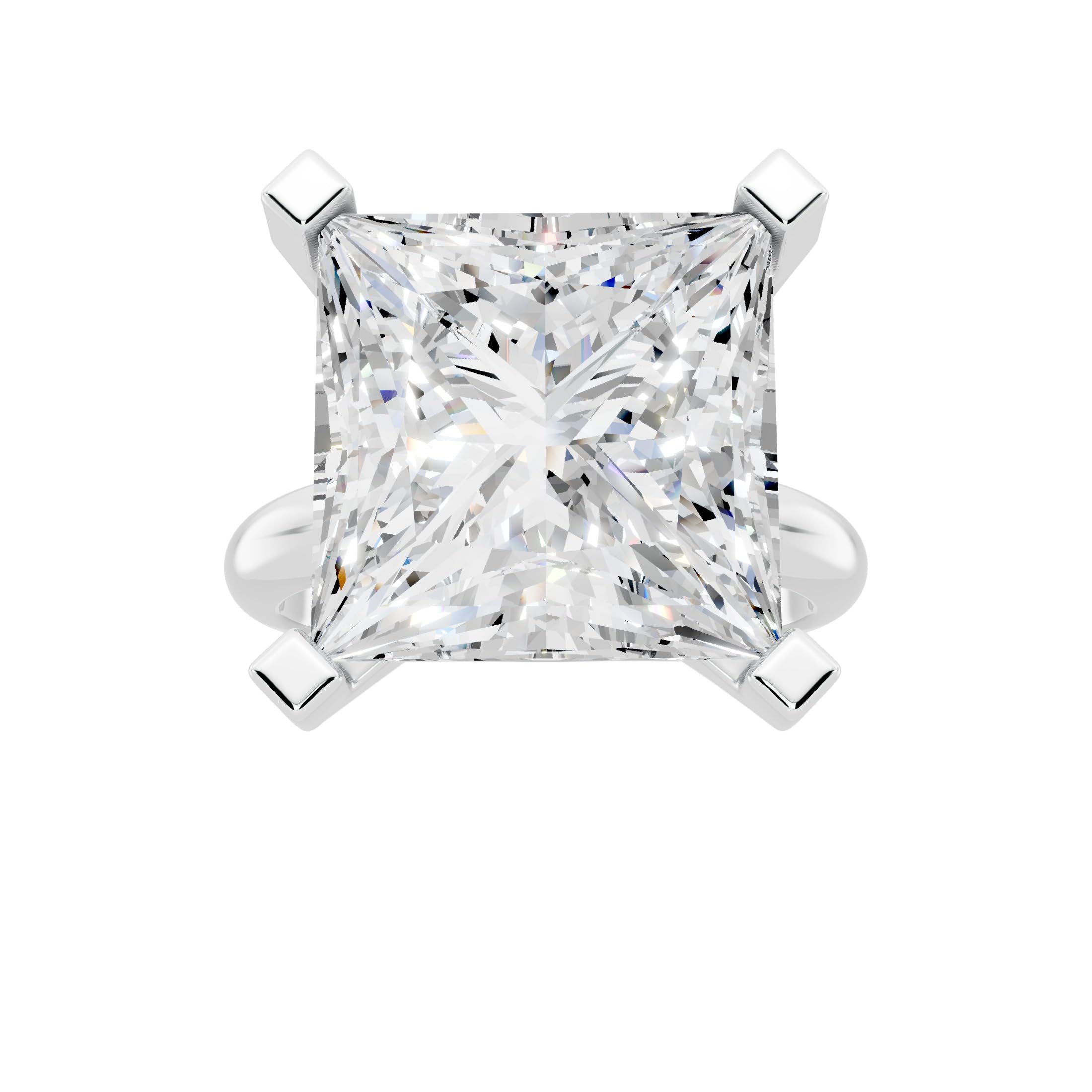 Bling Craft 14K White Gold Plated 925 Sterling Silver Engagement Rings ...