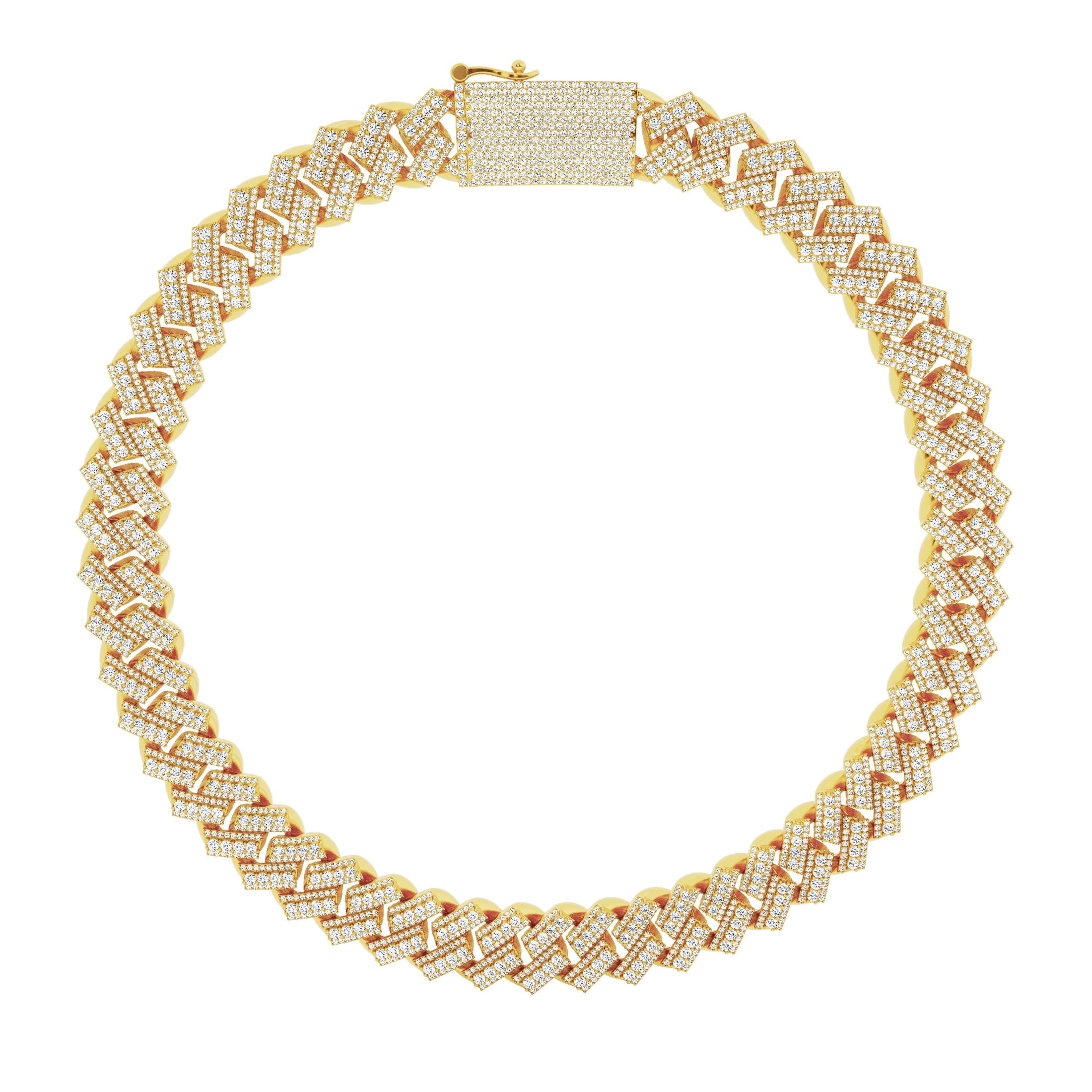 Bling Craft Cuban Link Chain Mens Iced Out Miami Cuban Necklace Hip Hop ...