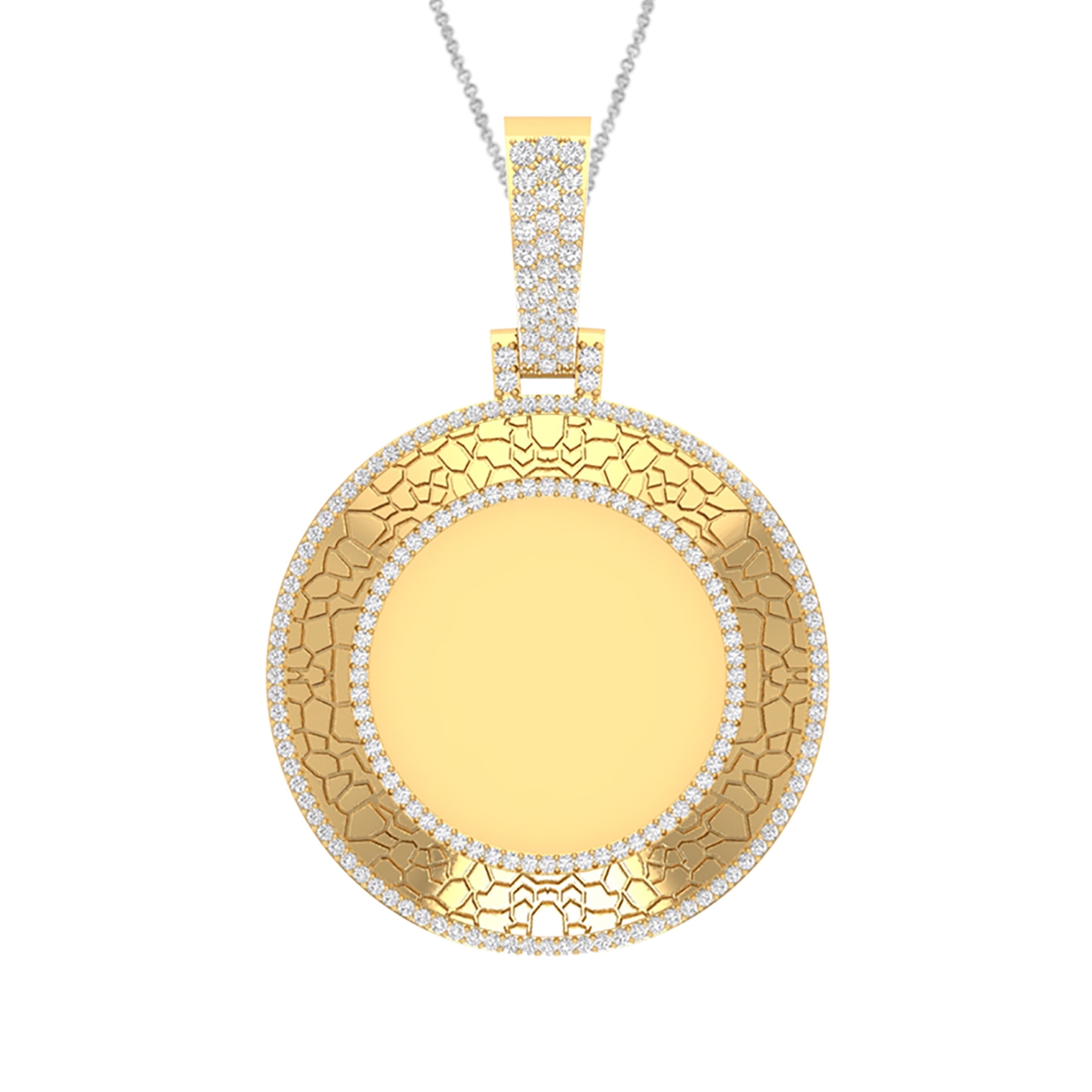 Bling Craft Memory Pendant 1.40 Ct Round Moissanite Hip Hop ...