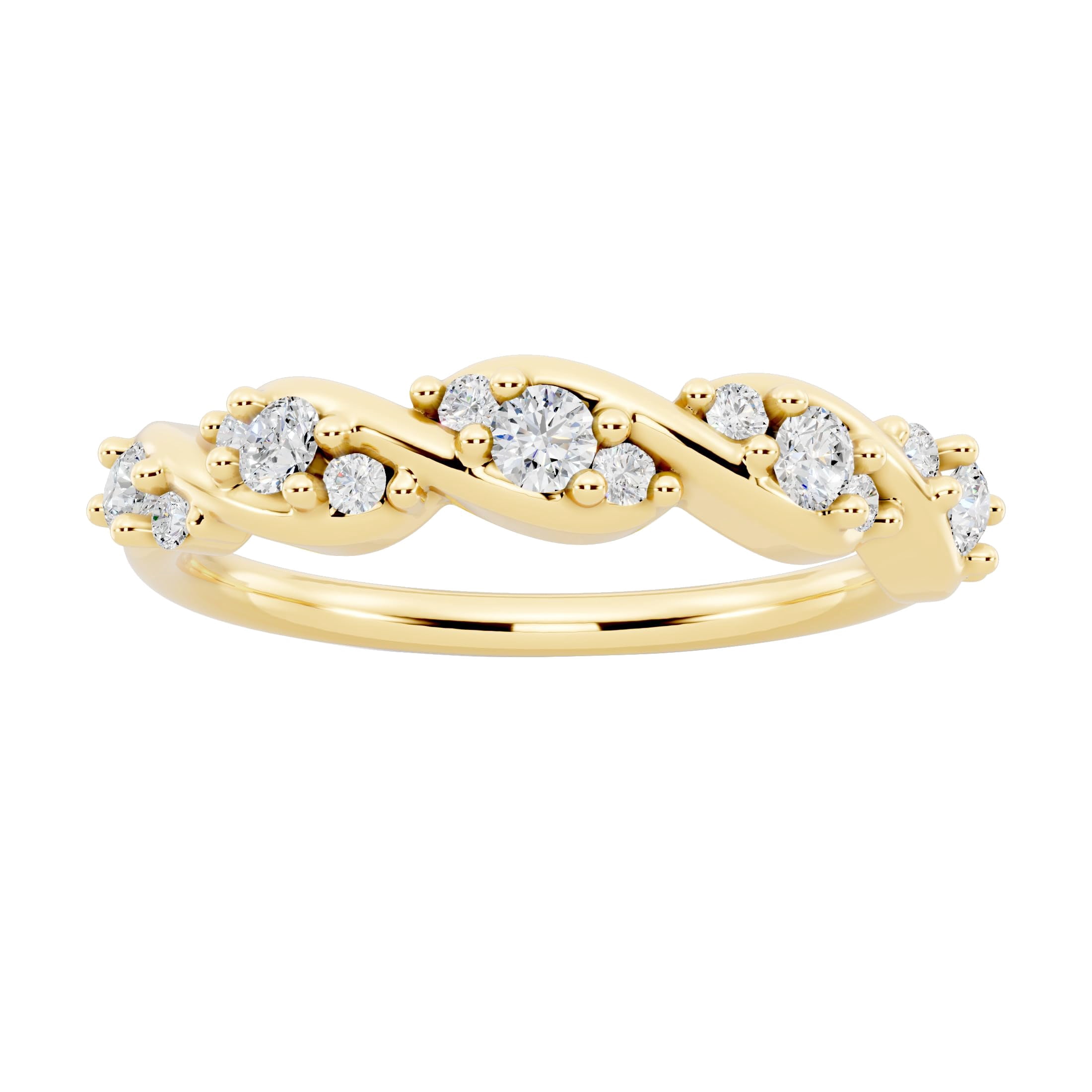 Bling Craft Moissanite Twisted Rope Eternity Wedding Band Ring for ...