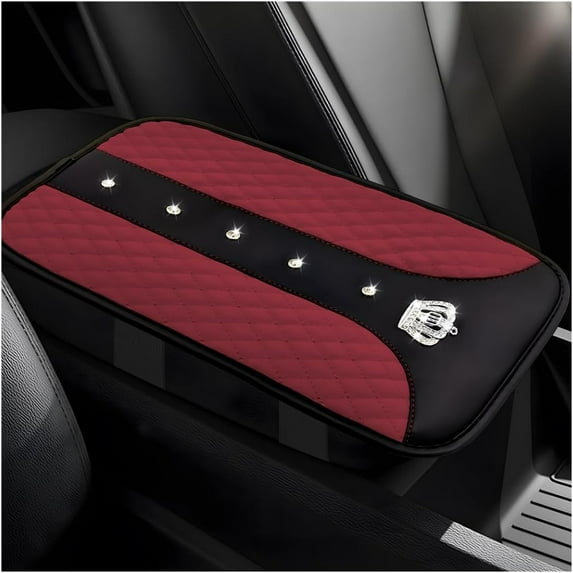 Bling Crown Car Center Console Mats, Anti-Slip and Waterproof Crystal ...