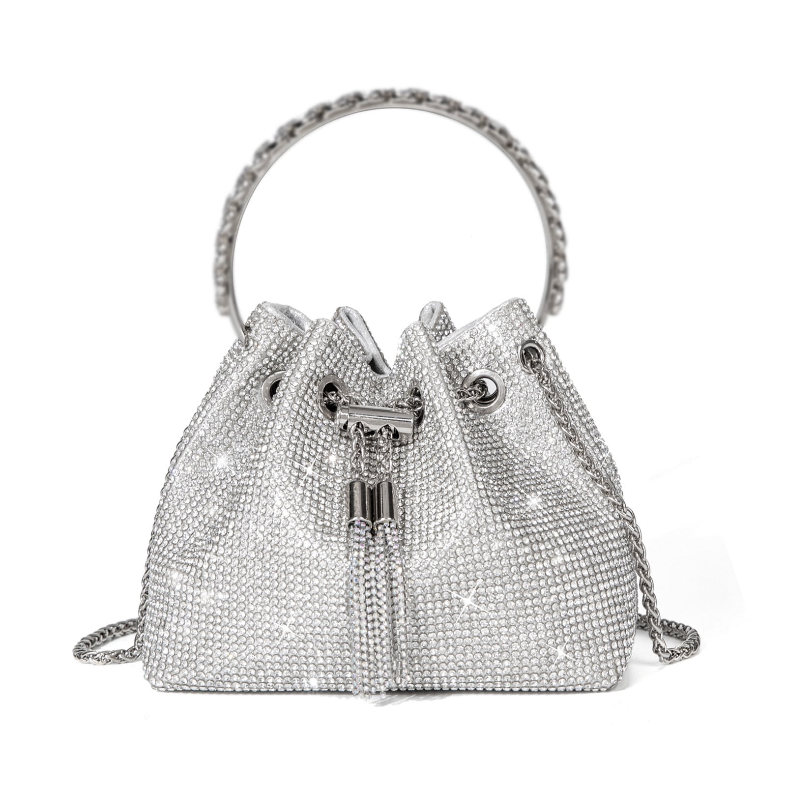 Bling Crystal Rhinestone Purse for Women Sparkly Clutch Handbag Crossbody Bag for Evening ...