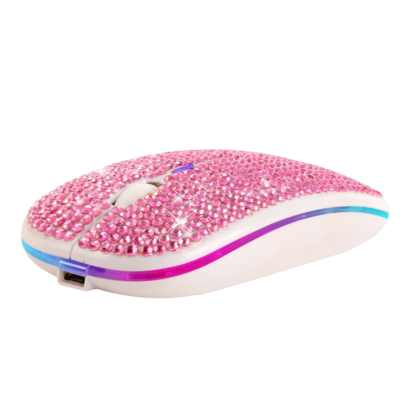 Bling Dazzling Rechargeable 2.4GHz+5.2 Bluetooth Wireless Mouse,Slim ...