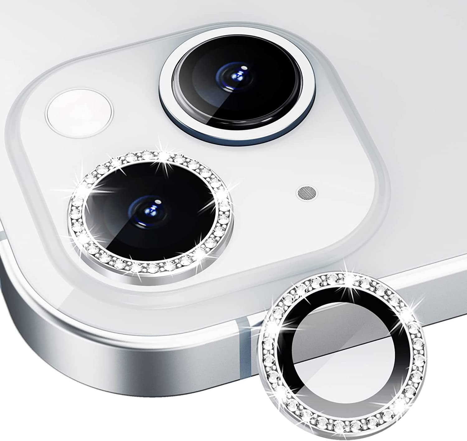 Bling Diamond Camera Lens Protector for iPhone 13 / iPhone 13 Mini, HD ...