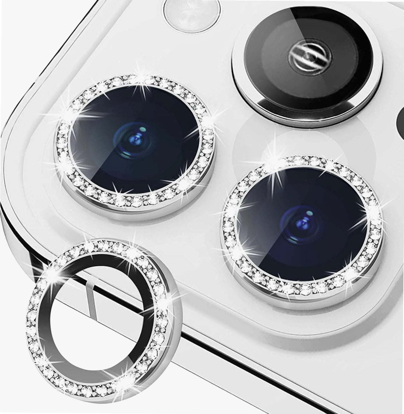 Bling Diamond Camera Lens Protector for iPhone 13 Pro/iPhone 13 Pro Max ...