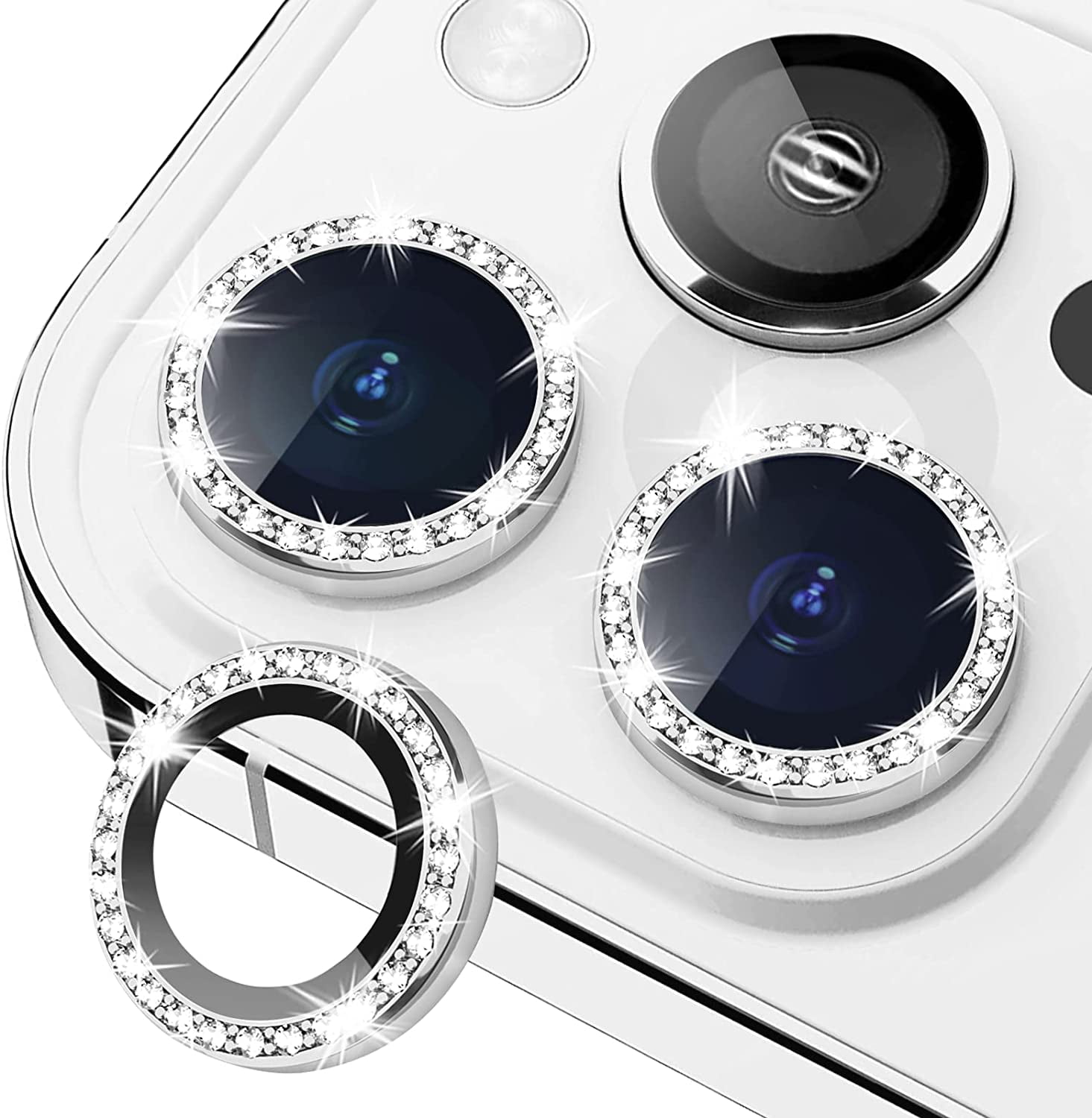 Bling Diamond Camera Lens Protector for iPhone 13 Pro/iPhone 13 Pro Max ...