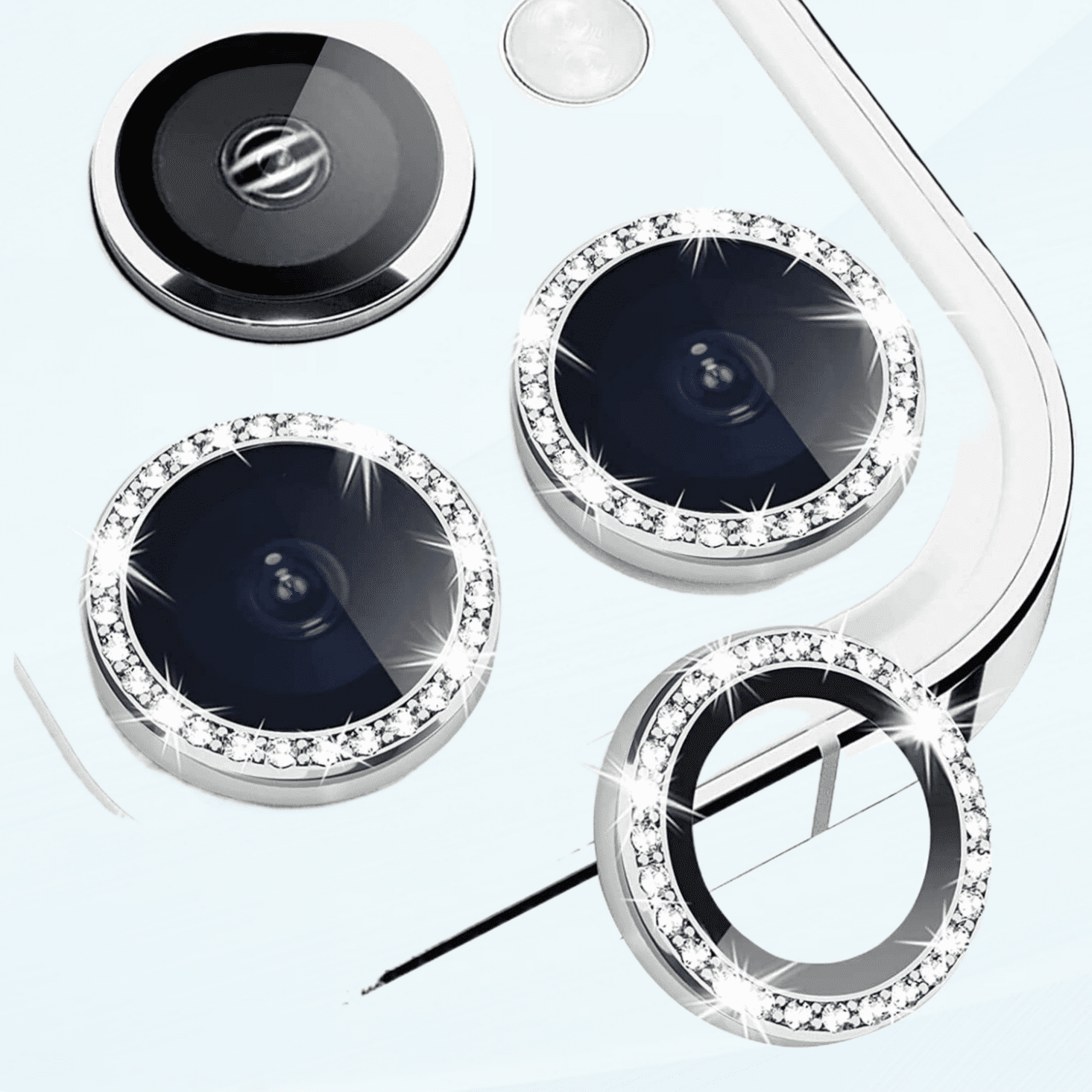 Bling Diamond Camera Lens Protector for iPhone 13 Pro/iPhone 13 Pro Max ...
