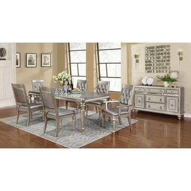 Coaster Florence 7-piece Round Wood Dining Set Rustic Smoke and Oatmeal ...