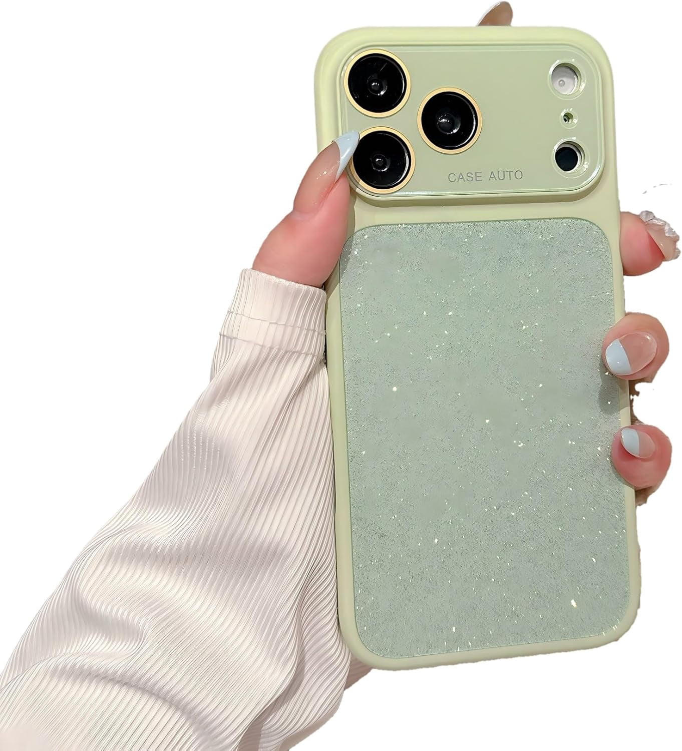 Bling Glitter Back Camera Protection Phone Case for iPhone (Green ...