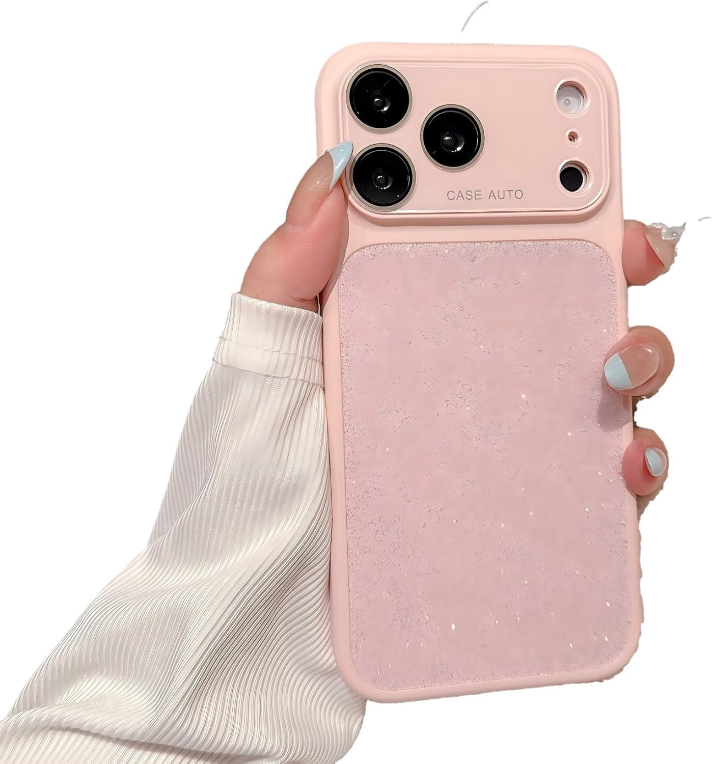Bling Glitter Back Camera Protection Phone Case for iPhone (Pink,iPhone ...