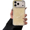 Bling Glitter Camera Edge Shell Phone Case for iPhone (Yellow,iPhone 13 ...