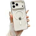 Bling Glitter Diamond Camera Edge Clear Magnetic Phone Case for iPhone ...