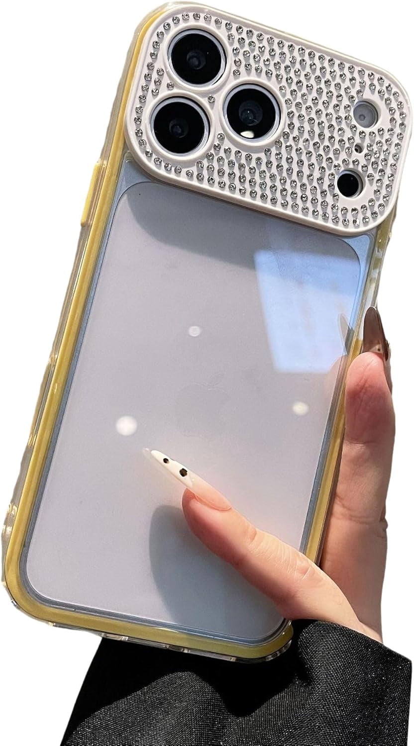 Bling Glitter Diamond Camera Protect Clear Phone Case for iPhone ...