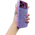 Bling Glitter Diamond Grid Back Camera Protect Phone Case for iPhone ...