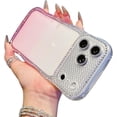 Bling Glitter Diamond Wave Edge Gradient Phone Case for iPhone (Pink ...