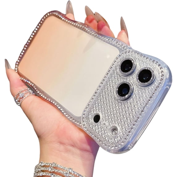 Bling Glitter Diamond Wave Edge Gradient Phone Case for iPhone (Yellow ...