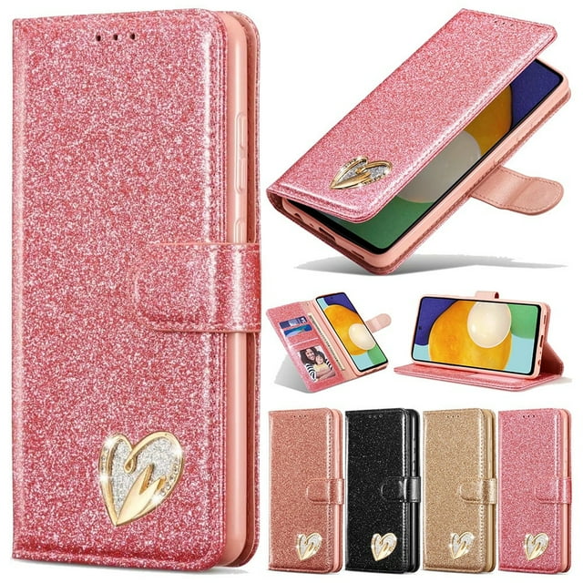 Bling Glitter Flip Wallet Leather Case Phone Cover for Samsung Galaxy S25Ultra S25+ S25 S24Ultra ...