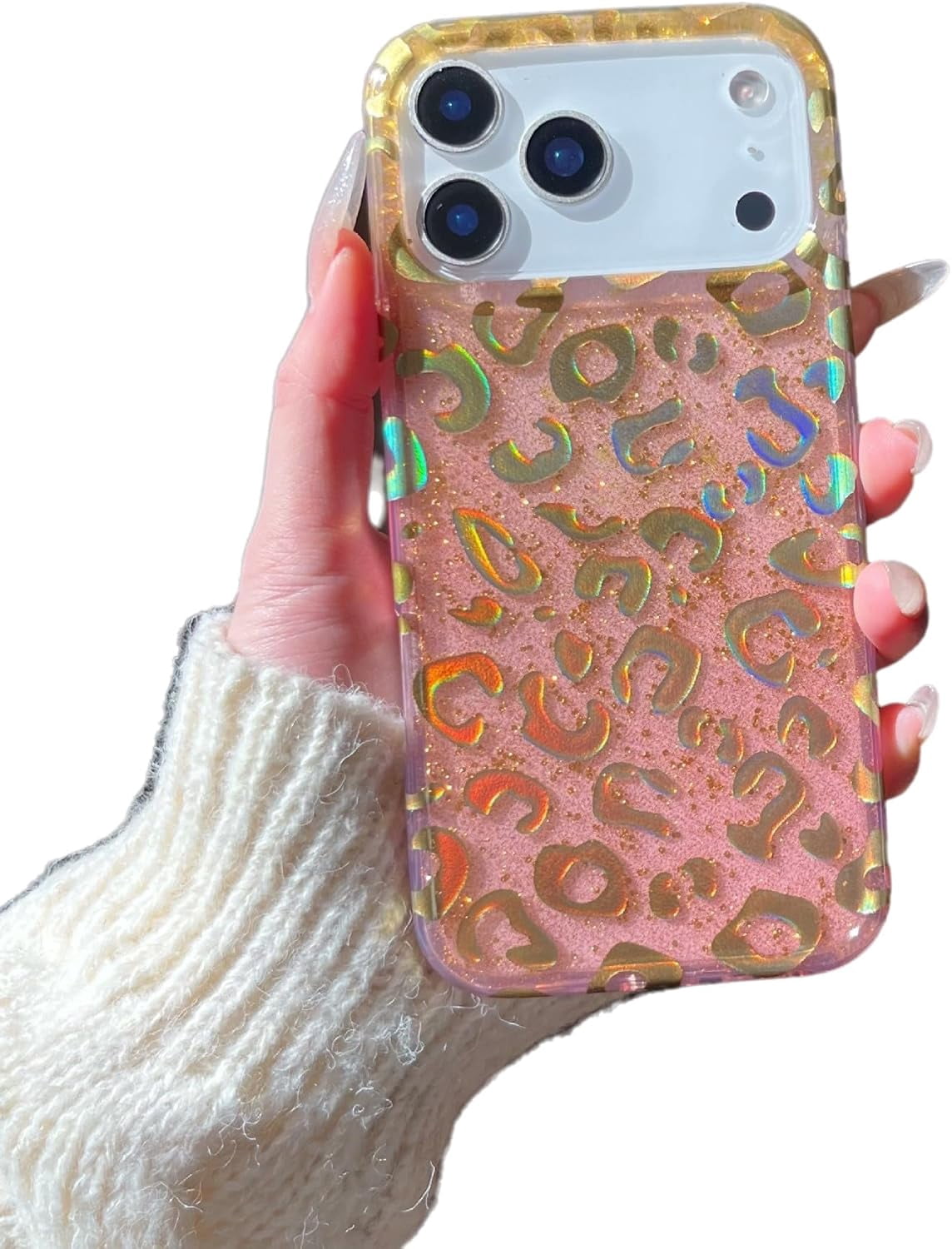 Bling Glitter Gold Leopard Cheetah Print Phone Case for iPhone (Gold ...