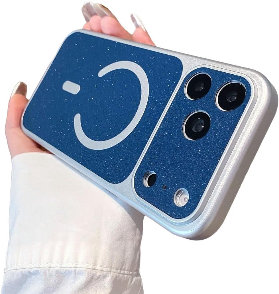 Bling Glitter Leather Back Camera Protect Magnetic Phone Case for ...