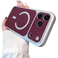 Bling Glitter Leather Back Camera Protect Magnetic Phone Case for ...