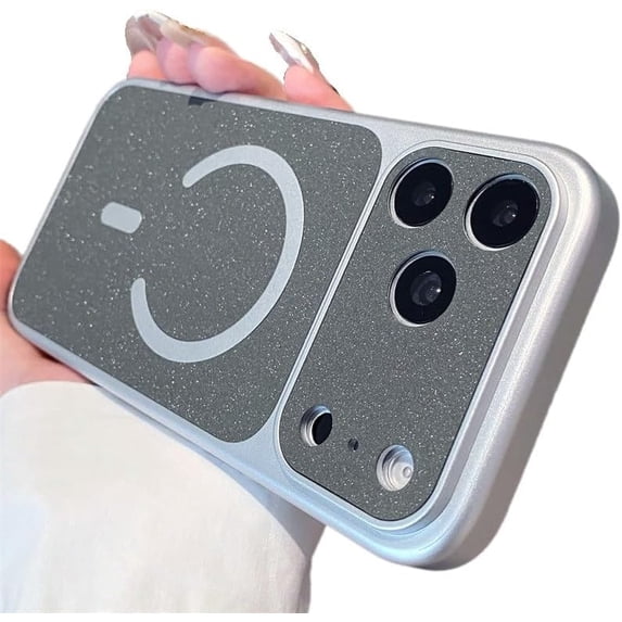 Bling Glitter Leather Back Magnetic Phone Case for iPhone, Compatible ...