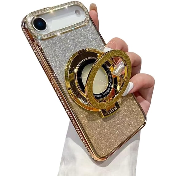 Bling Glitter Phone Case Compatible with iPhone 17 Air, Kickstand ...