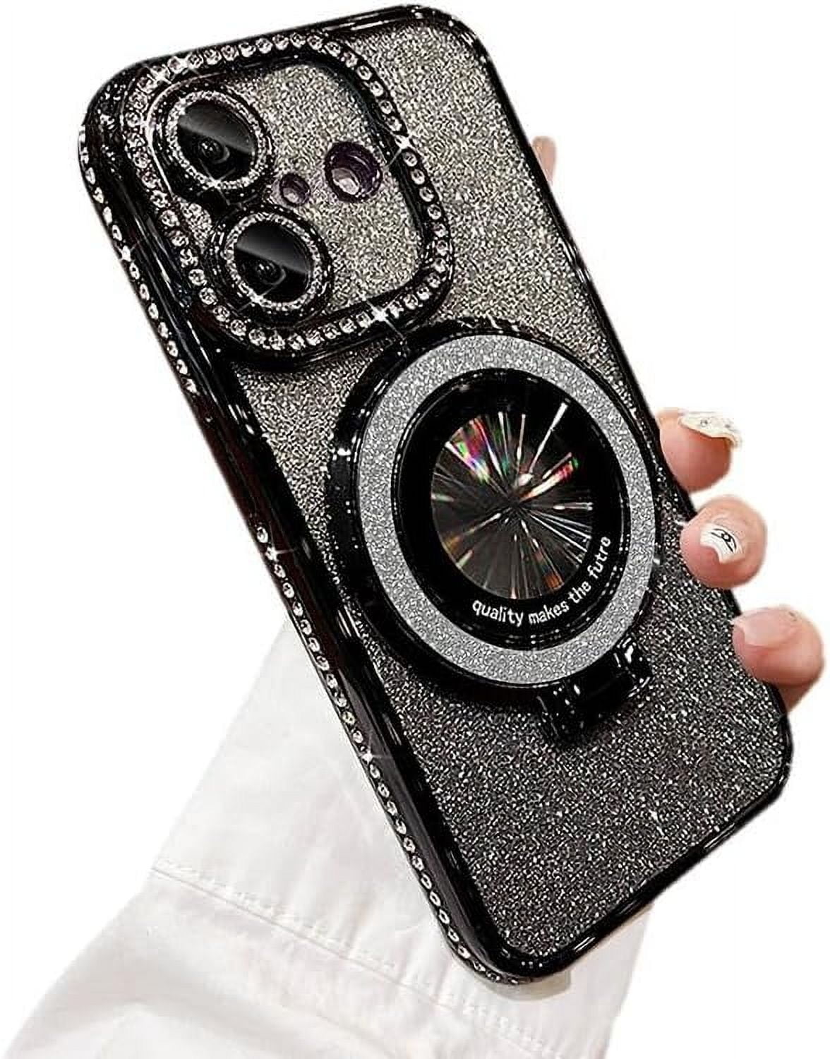 Bling Glitter Phone Case Compatible with iPhone 17, Kickstand Camera ...