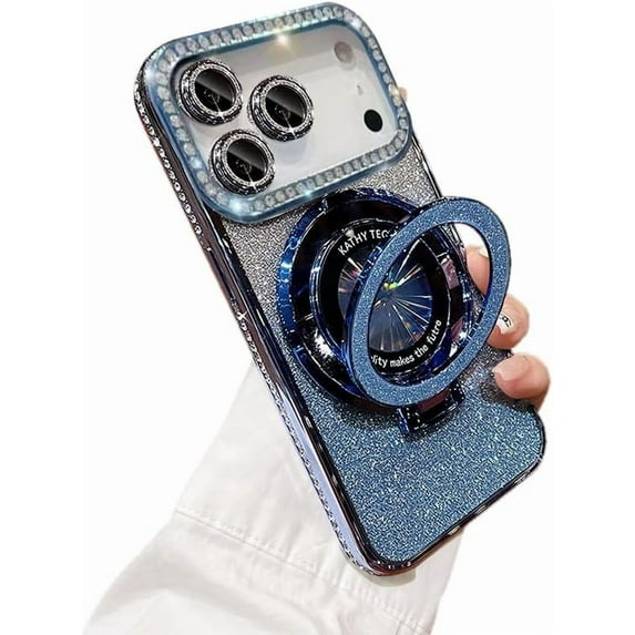 Bling Glitter Phone Case Compatible with iPhone 17 Pro Max, Kickstand ...
