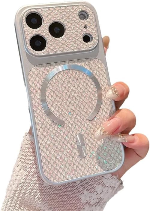 Bling Glitter Rhombus Camera Protect Diamond Magnetic Phone Case for ...